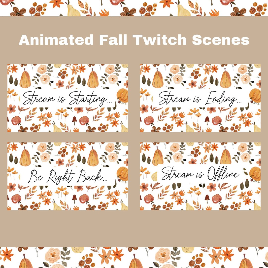Cozy Animated Fall Stream Scenes for Twitch, Autumn Themed Screens ...