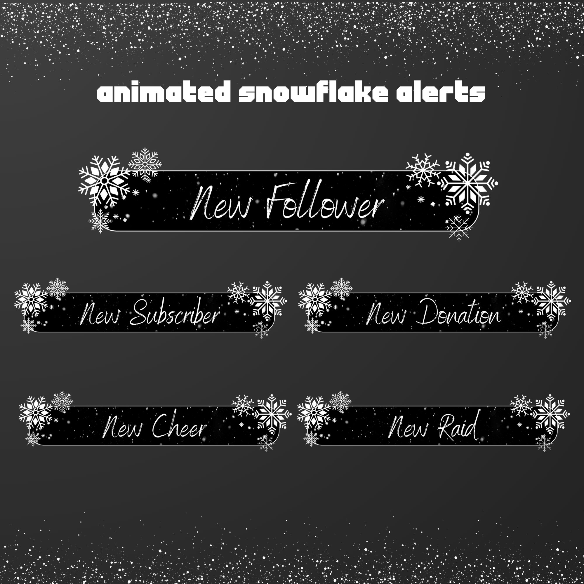 Animated Stream Overlay Package for Twitch | Cozy & Snowy Christmas ...