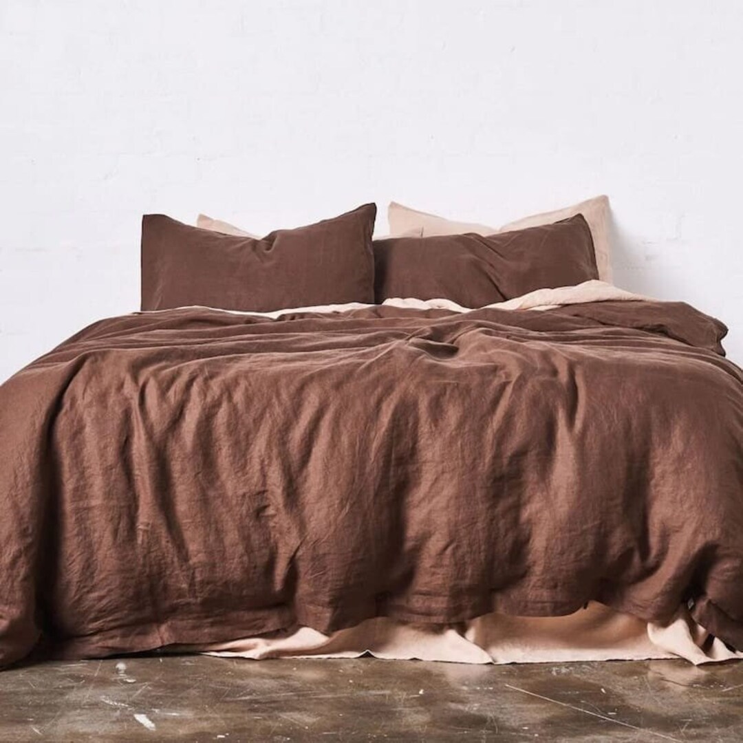 Boho Linen Duvet Cover Set - Coco Bedding With Pillow Covers - Etsy