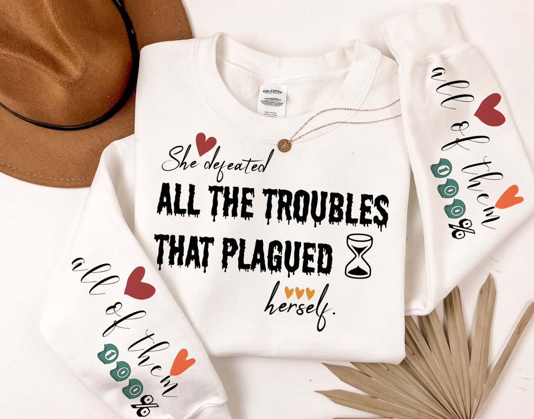 Strong Women Quote Printable: 'she Defeated All the Troubles' SVG PNG ...