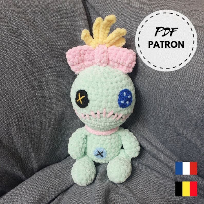 Crochet PATTERN Scrump, Stitch, Amigurumi, PDF to Download in French ...
