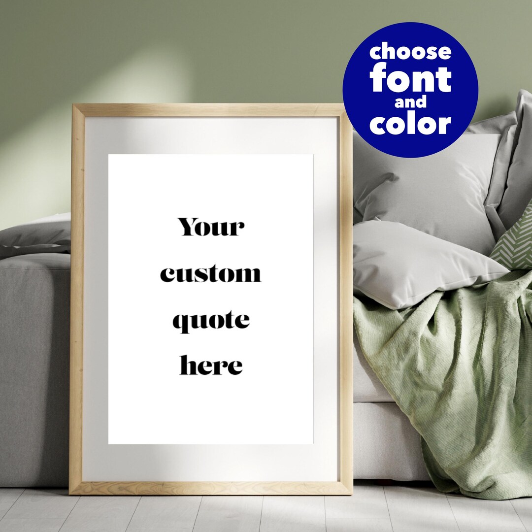 Customizable Quote Poster, Personalized Text Posters, Custom Text Wall ...