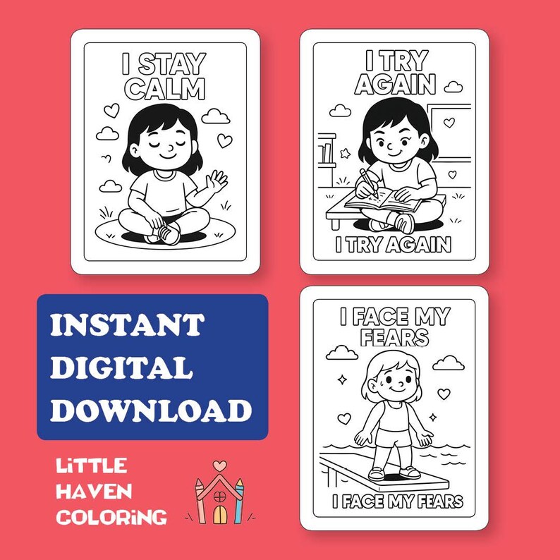 Growth Mindset Coloring Book for Girls | Resilient Kids (digital ...