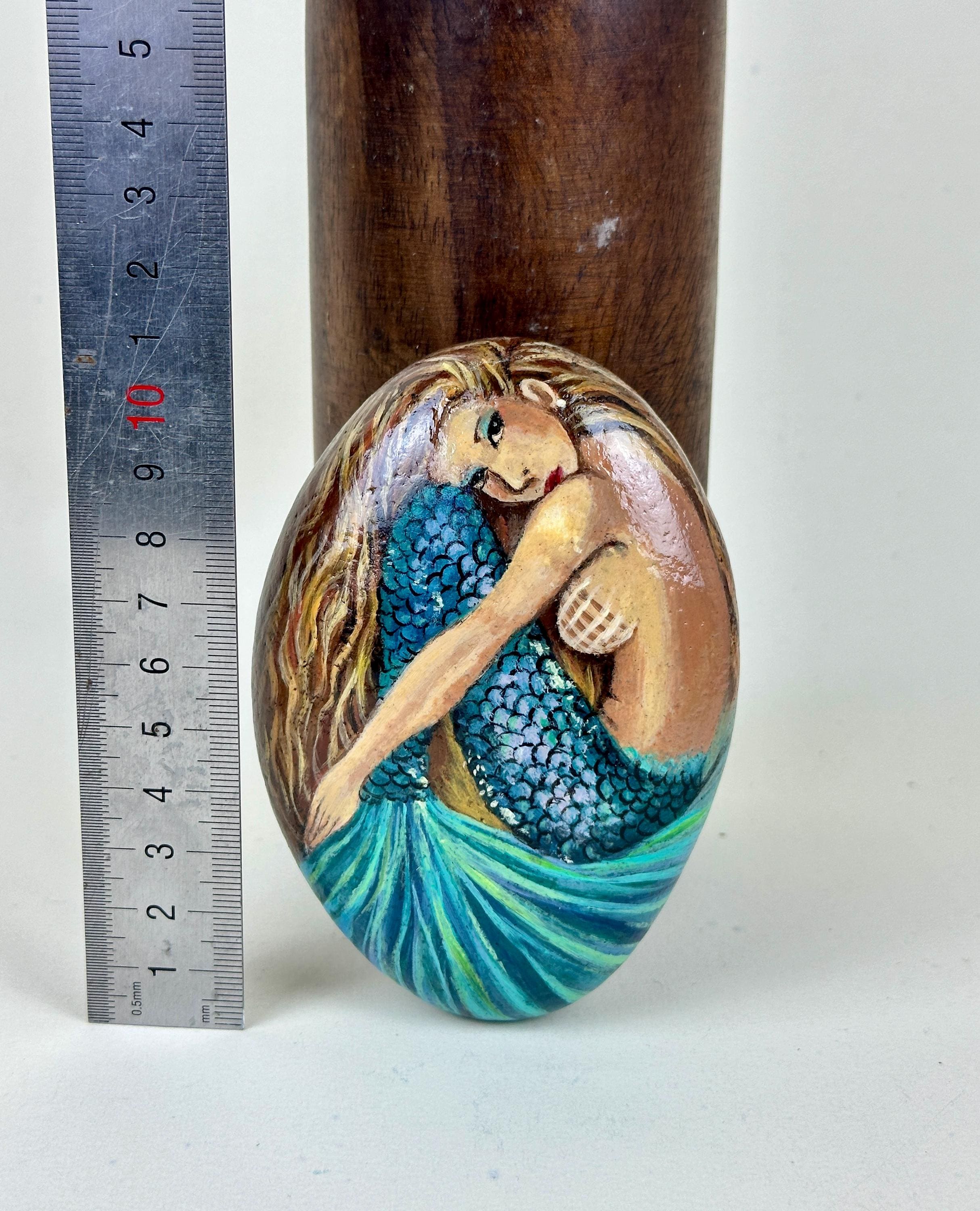 Rock Painting Acrylic Mermaid Stone | Paint Art | Pebble Art | Rocks ...