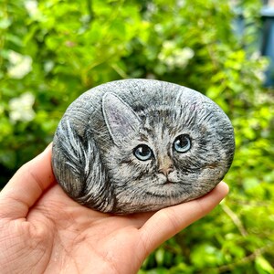 Custom Cat Rock| Painted Rocks| Birthday Gifts| Personalized Gifts| Pet ...