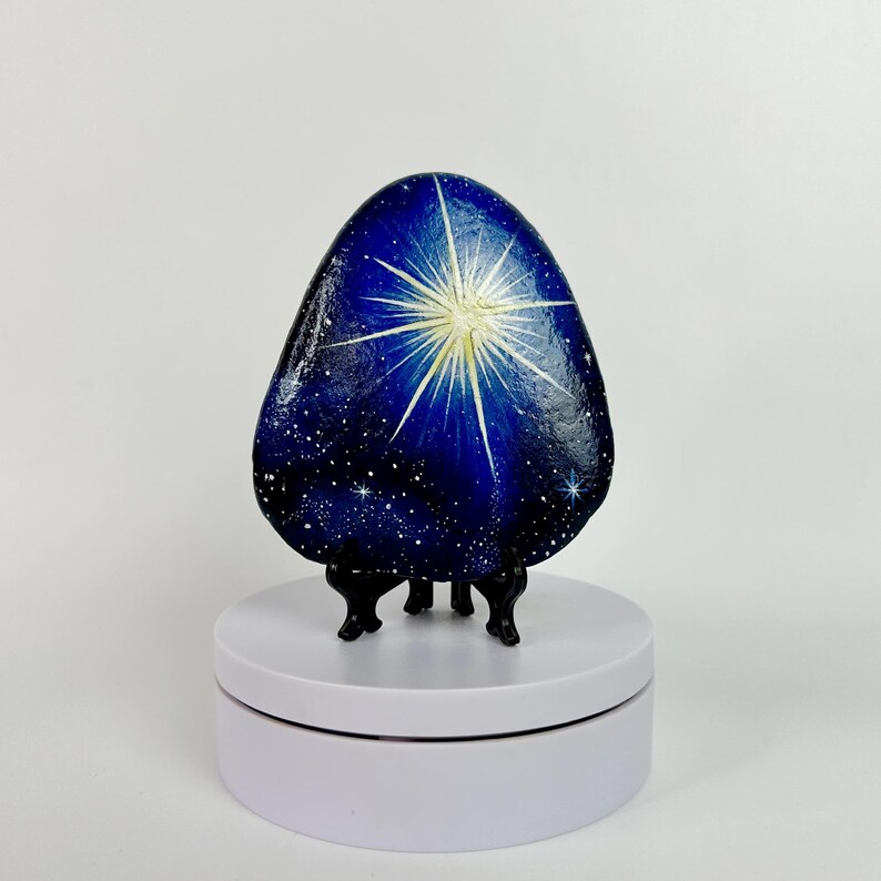 Starry Sky Painting| Shining Star Rock Art| Rock Art| Acrylic Painting ...