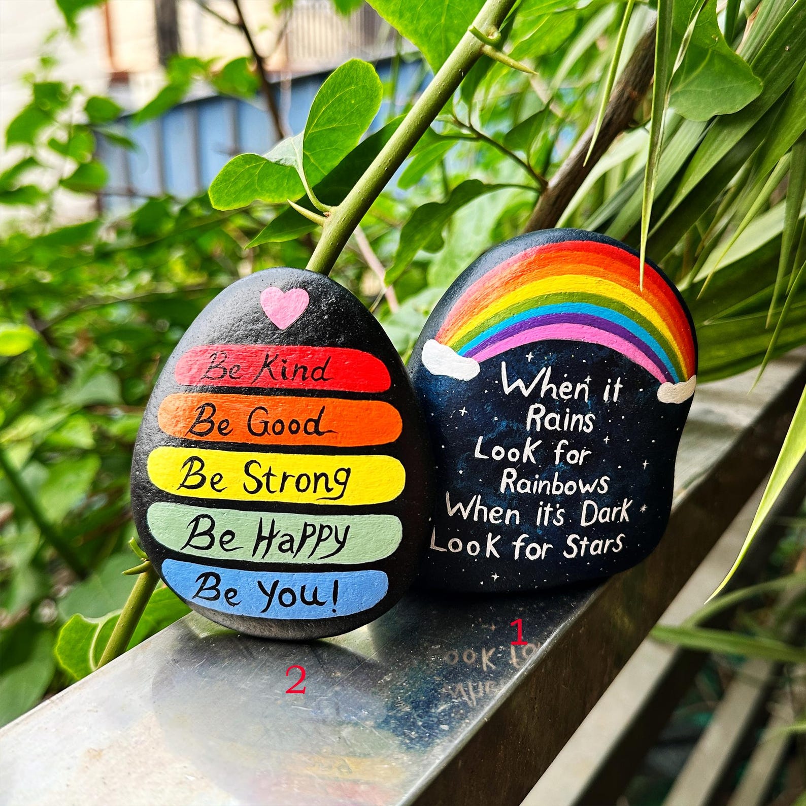 Painted Rocks Motivational Stone Pebble Art LGBTQ Art Unique Gifts ...