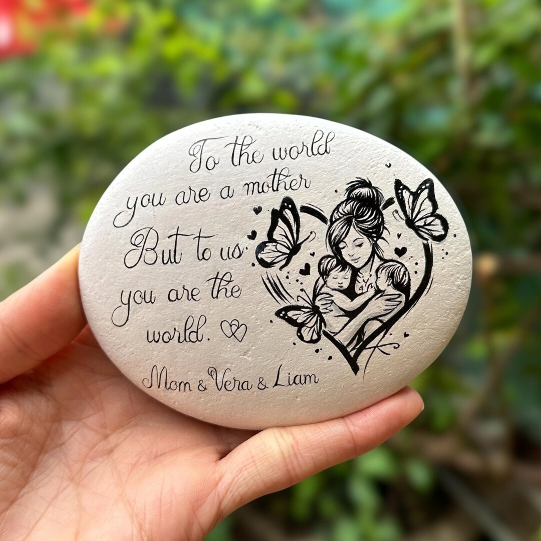 Personalized Pebbles for Mom, Custom Stone Gifts With Messages, Mother ...