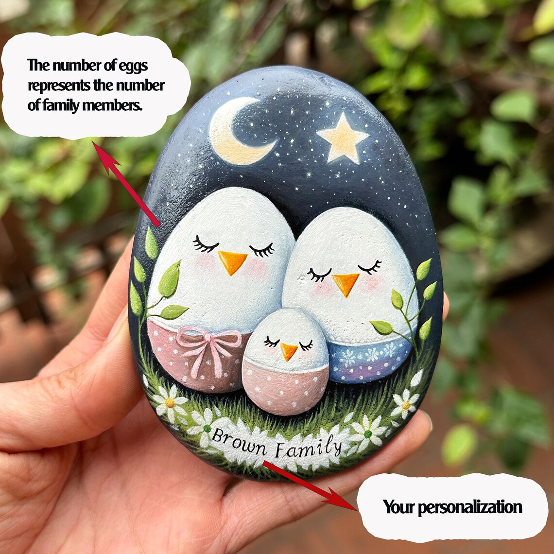 Personalized Pebble Easter Eggs, Personalized Easter Gifts, Custom ...