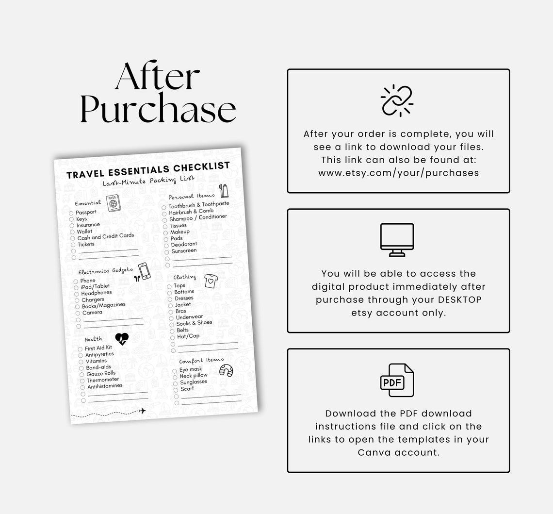 Editable Travel Packing List Vacation Checklist Packing List Printable ...