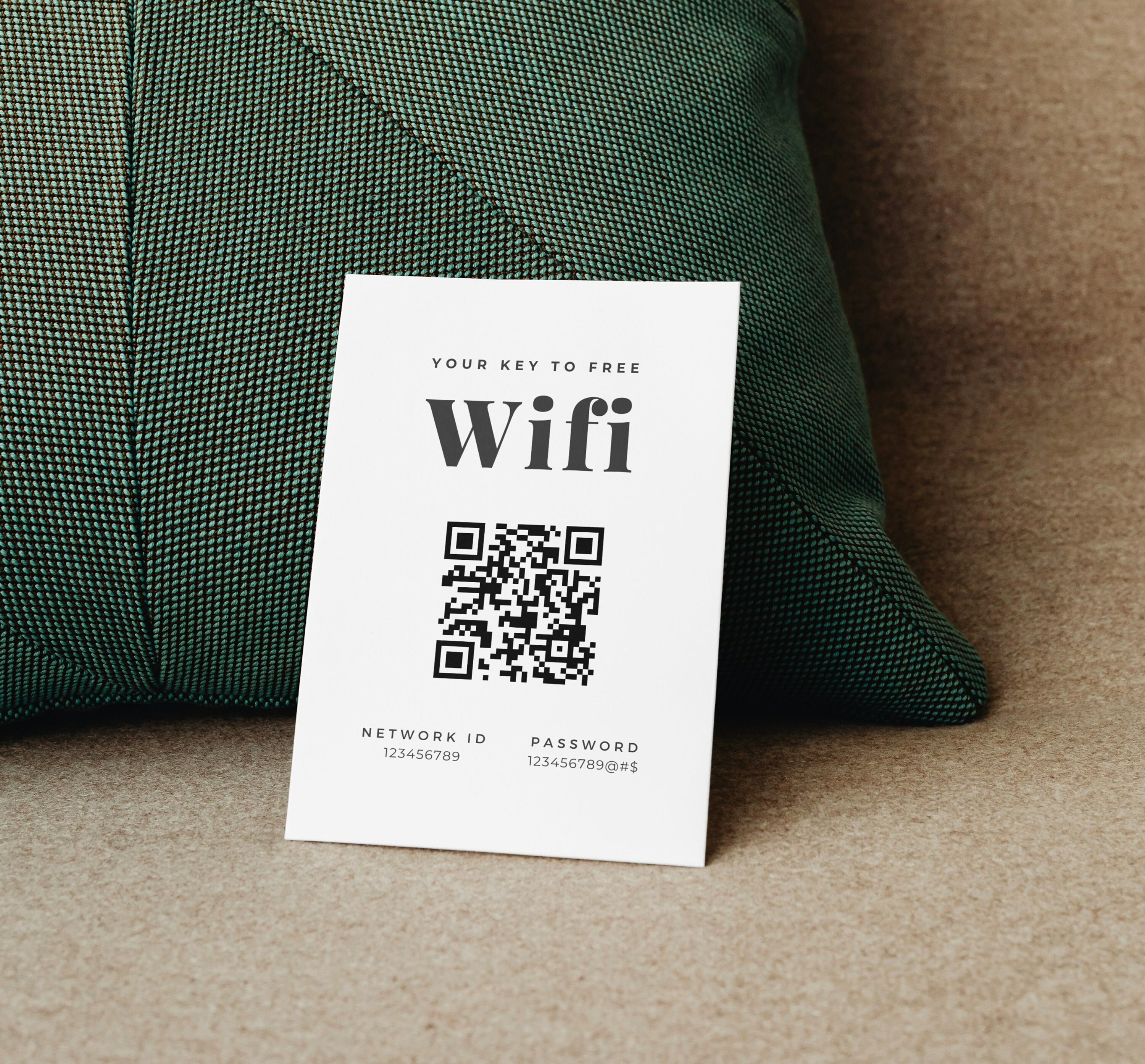 Minimalist QR Code Wifi Sign Template - Etsy