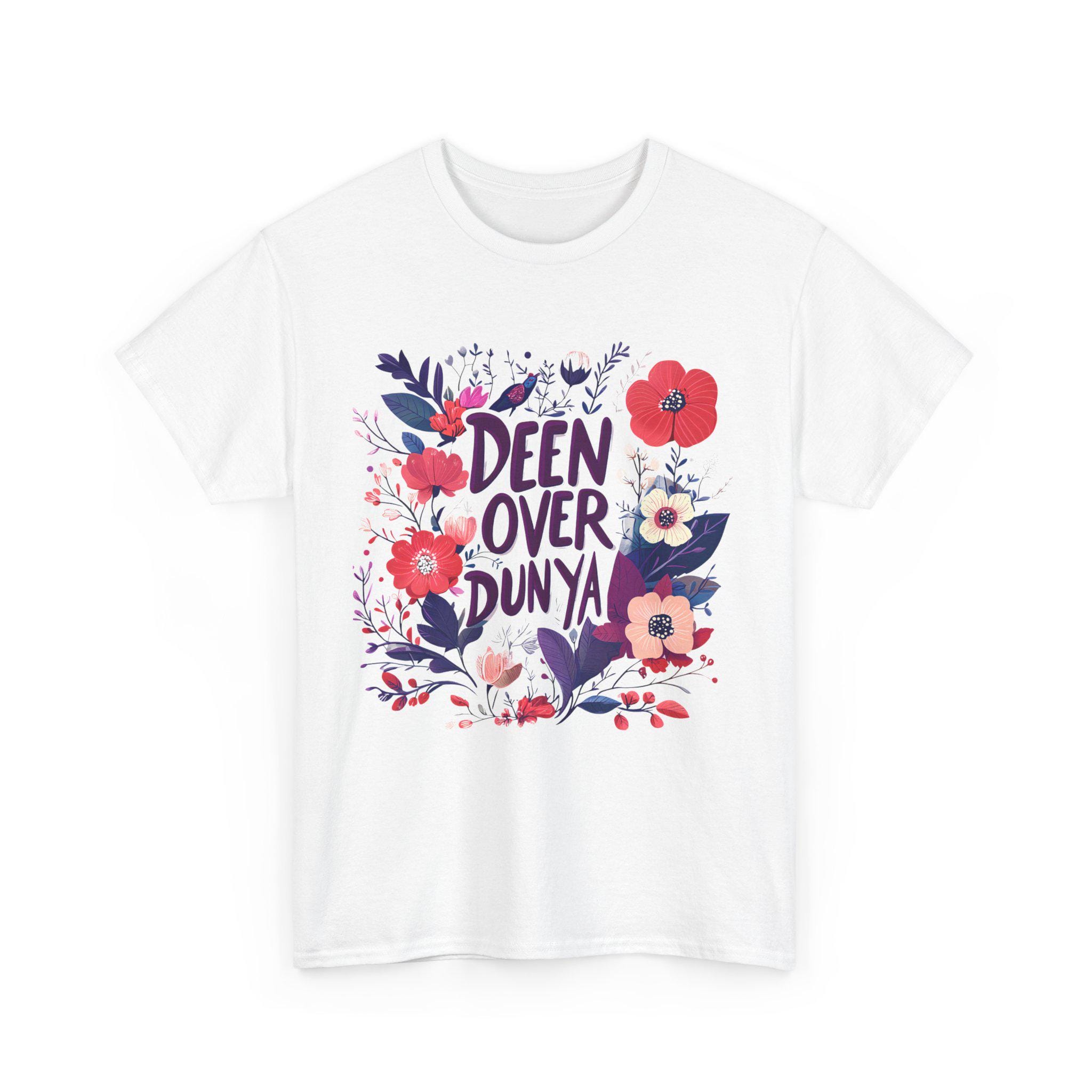 Islamic T-shirt deen Over Dunya Series Design 34 100% Cotton Unisex Tee ...