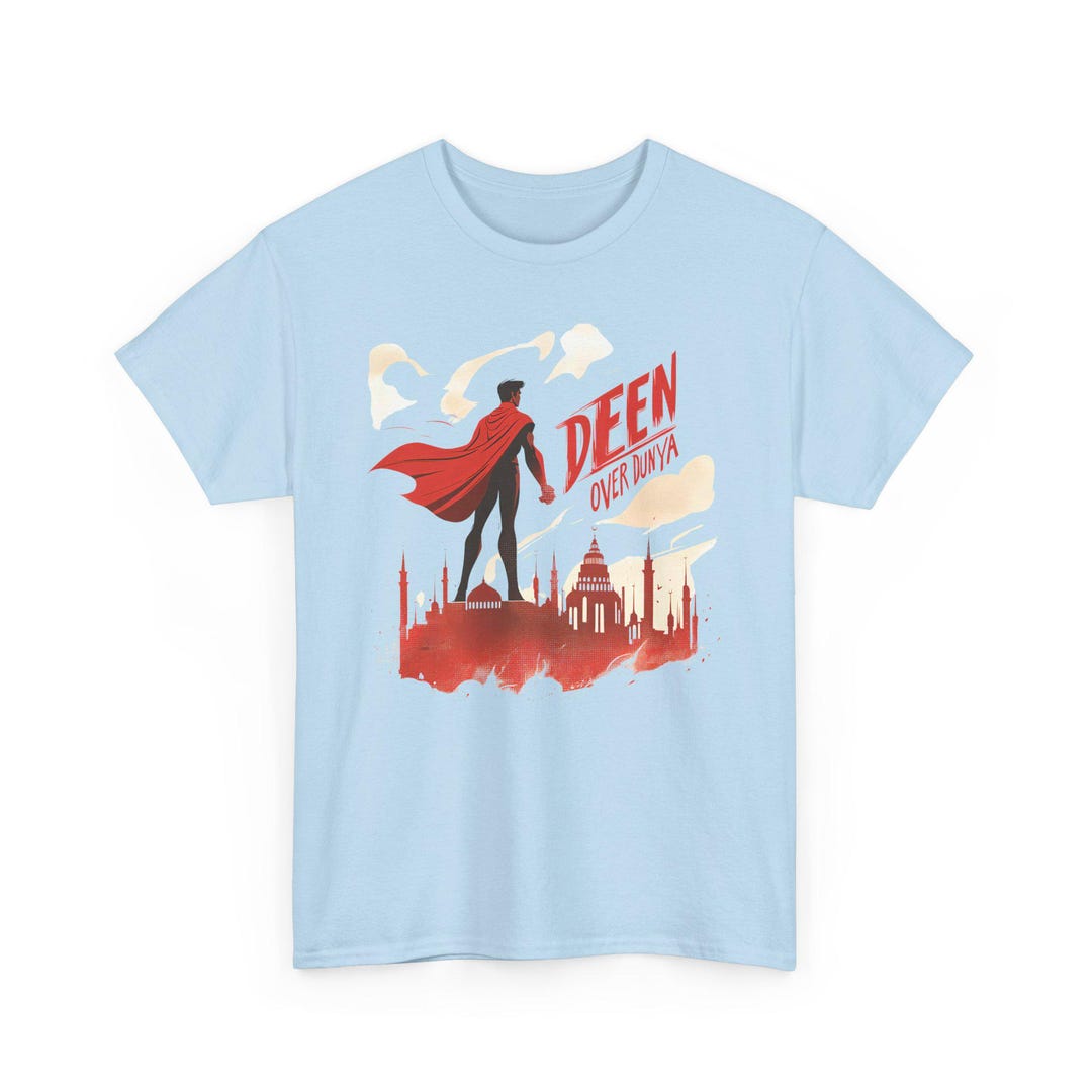 Islamic T-shirt deen Over Dunya Series Design 39 100% Cotton Unisex Tee ...