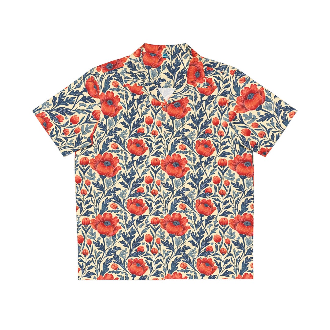 Tulip Tranquil Batik Motifs Hawaiian Shirt, All Over Print, Batik ...