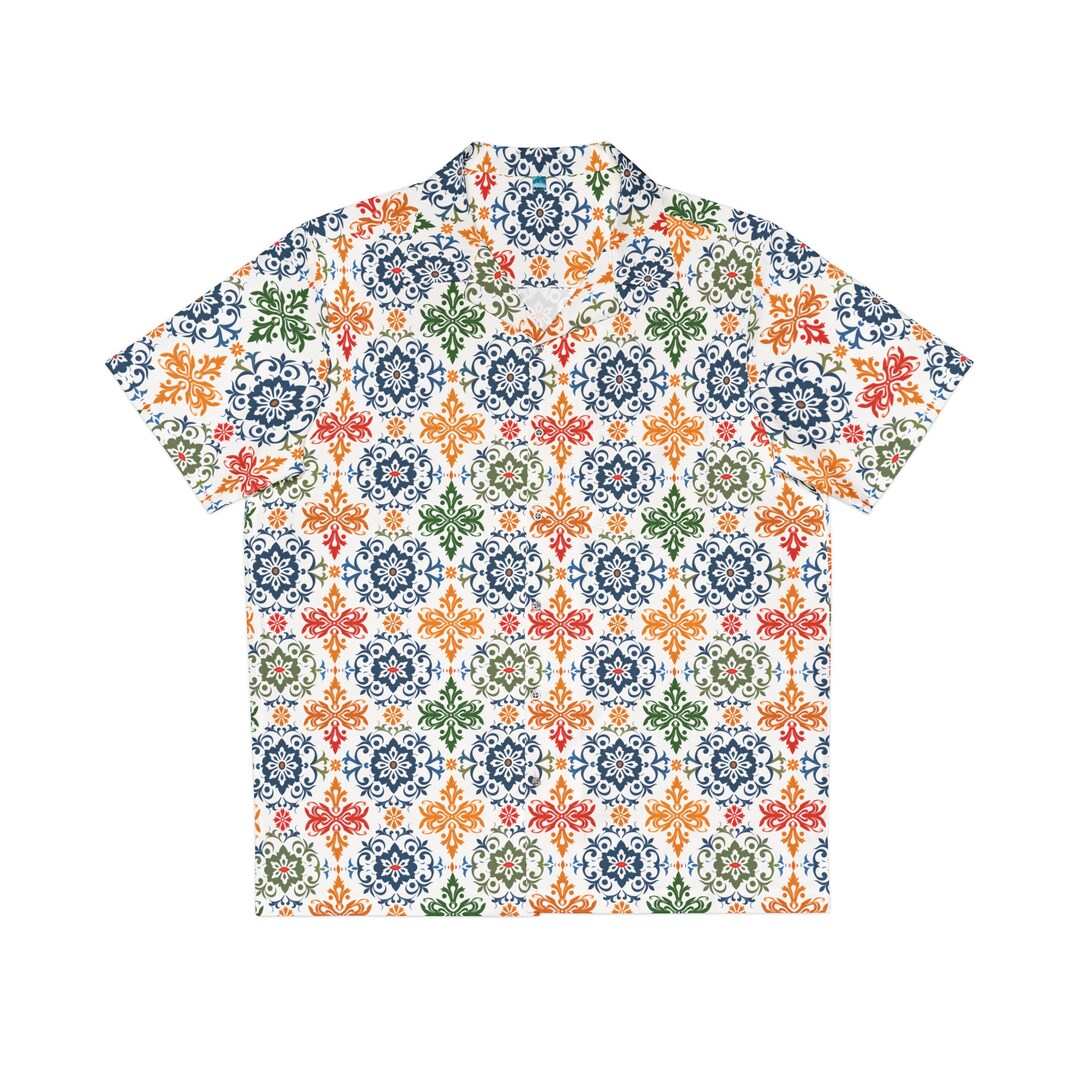 Colorful Cascade Batik Motifs Hawaiian Shirt, All Over Print, Batik ...