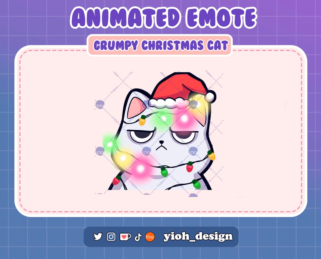 Grumpy Christmas Cat Animated Emote - Grumpy Christmas Cat Animated ...