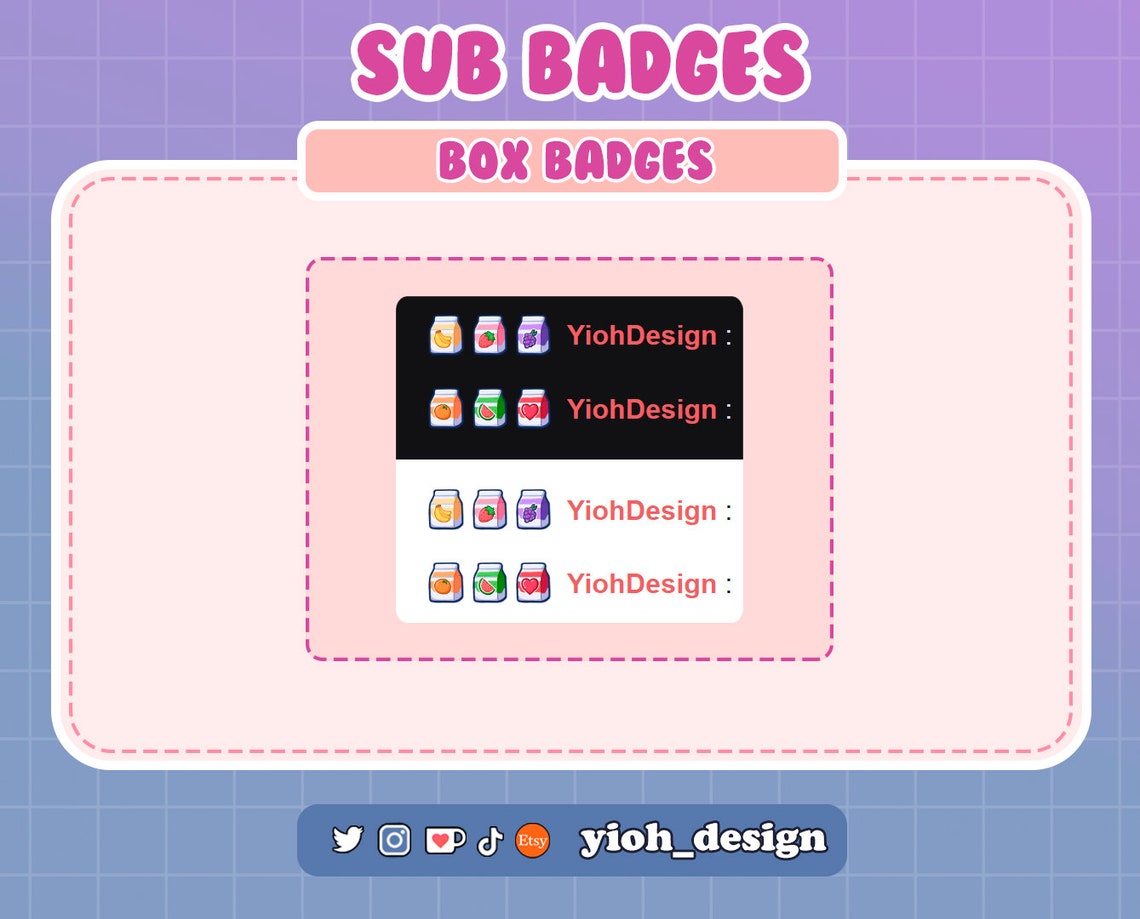 6 Box Badges Sub Badges Pixel Art Twitch/youtube/discord / Bits Badges ...