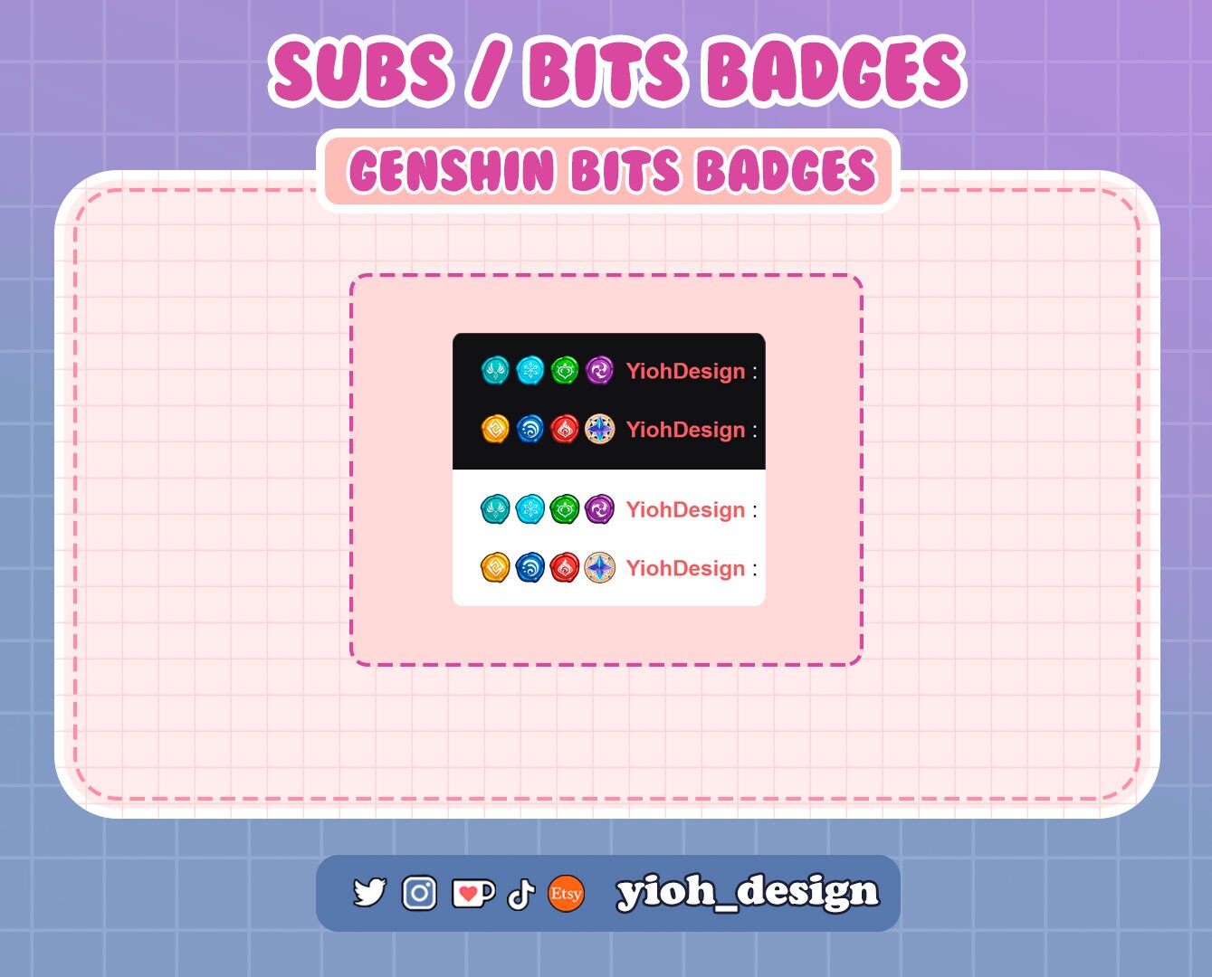 Genshin Impact Sigil Badges / Subs / Bits / Twitch / Youtube / Bits ...