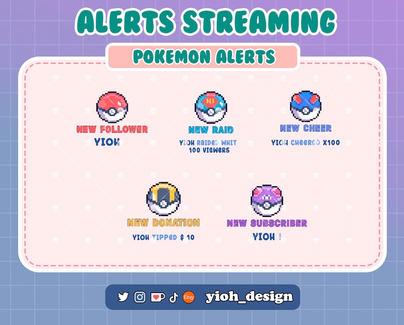 5x Animated Pokemon Pixelart Pokeball Ultraball Greatball Masterball ...