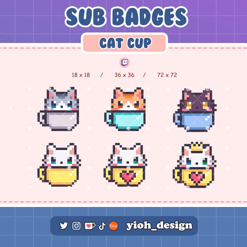 Pixel Twitch Badge - Etsy