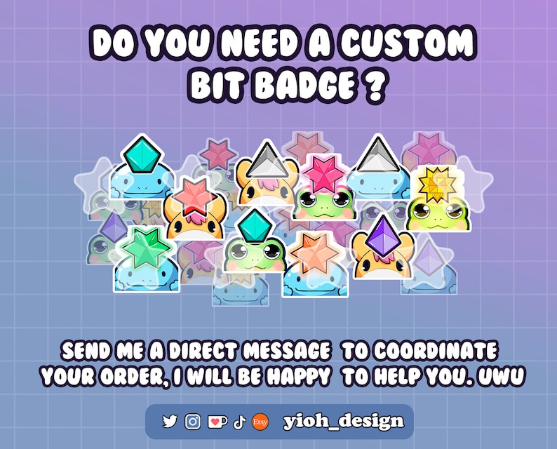 Kuro Bits Badges - Cute Twitch Bits Badges / Bits / Twitch / Youtube ...