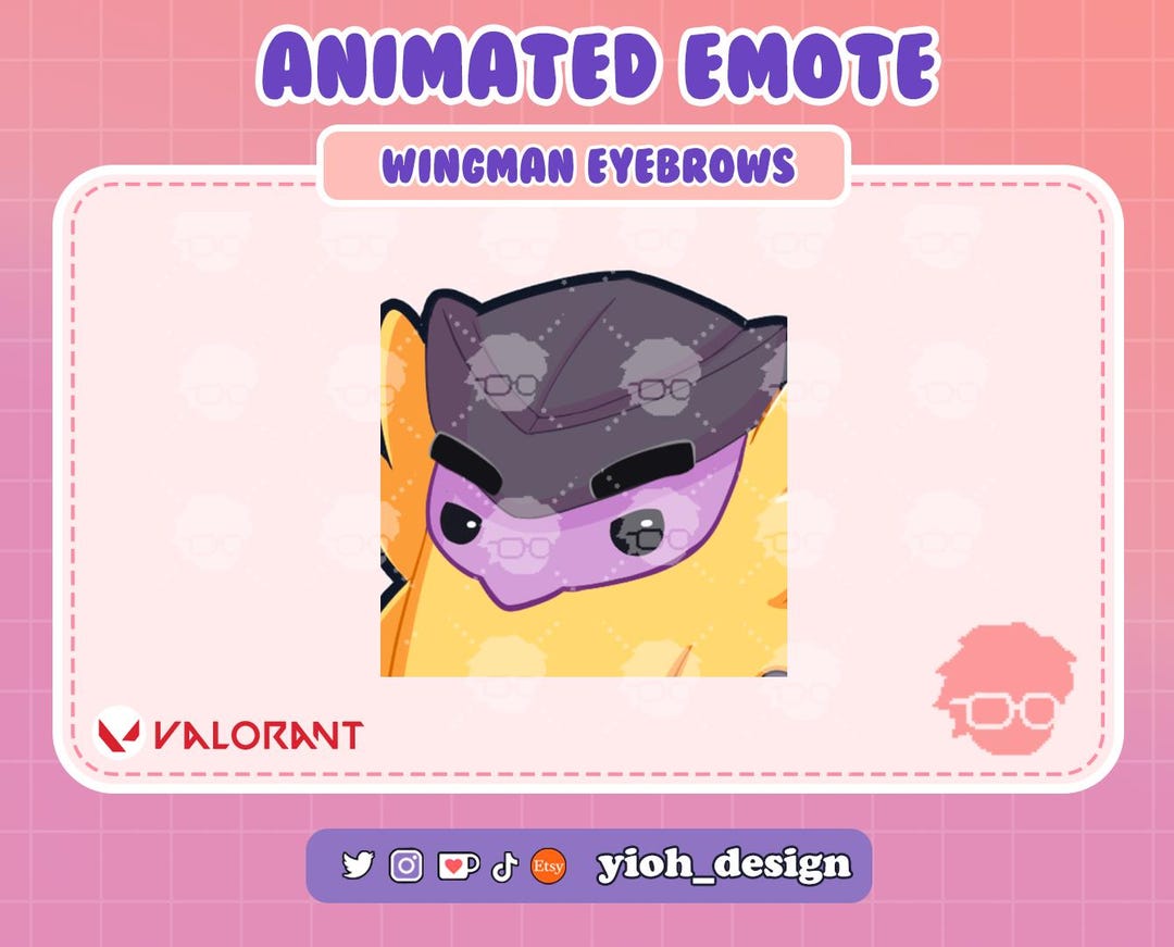 Carnalito Wingman Eyebrow / Animated Emote, Valorant Animated Emote ...
