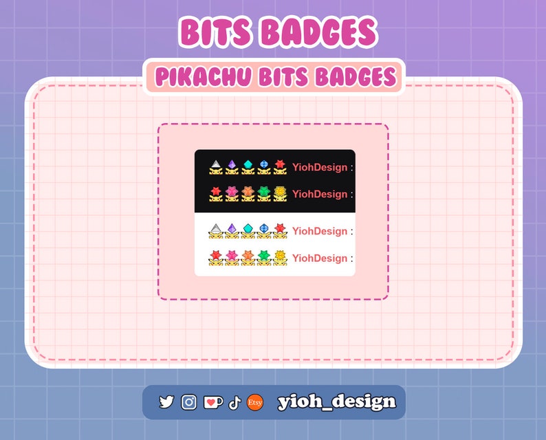 Pikachu Bits Badges - Pokemon Twitch Bits Badges / Bits / Twitch ...