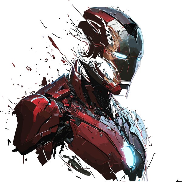 Iron Man Vector - Etsy