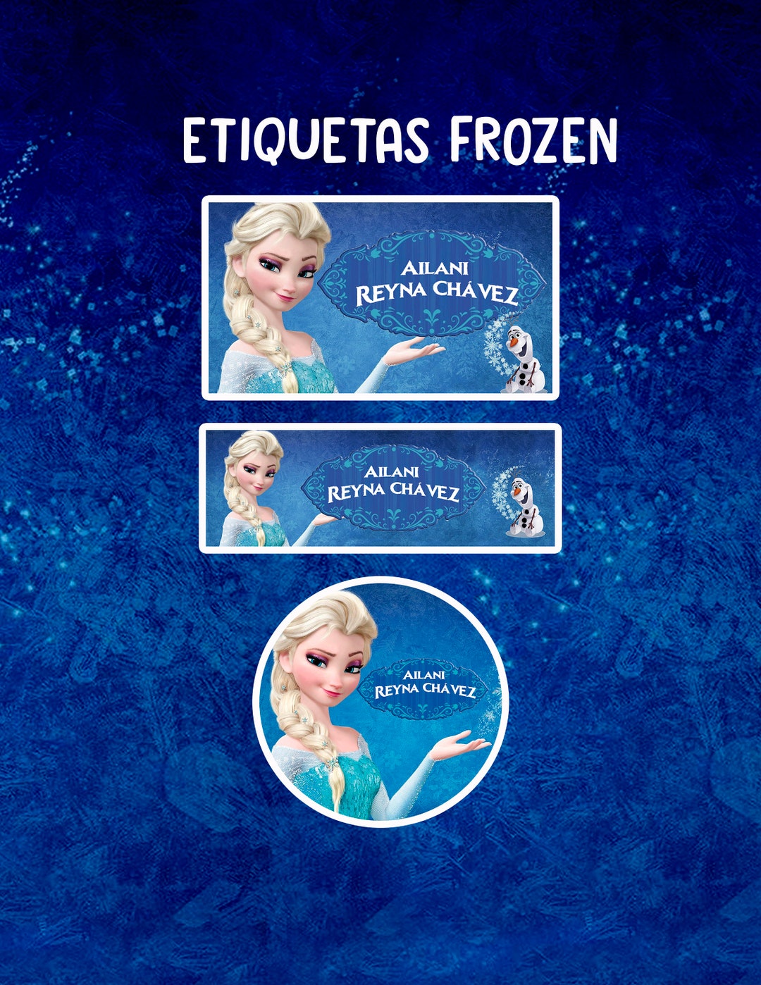 FROZEN School Labels - Etsy