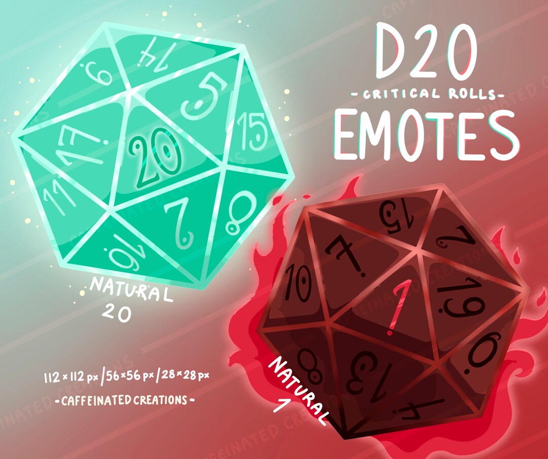 D20 Critical Roll Emotes | Twitch | Youtube | Discord - Etsy