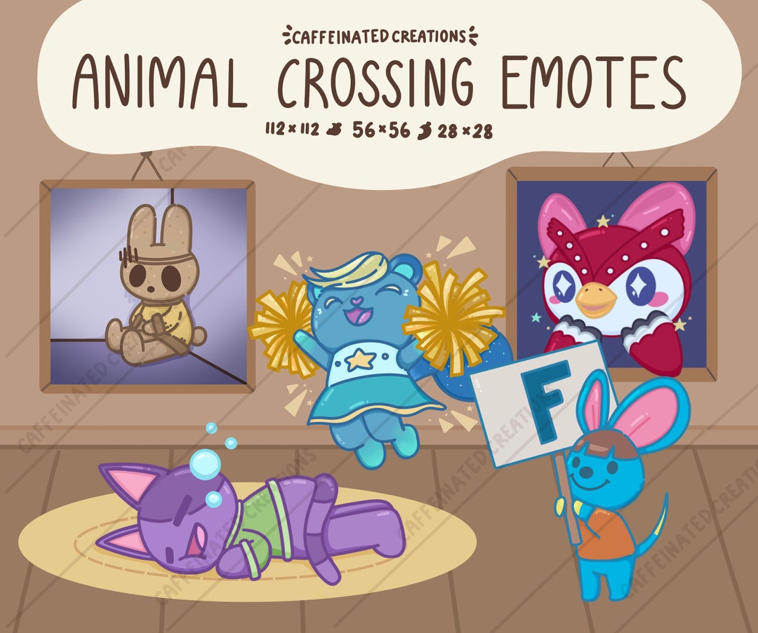 Animal Crossing Emotes 5x Twitch Discord Youtube - Etsy