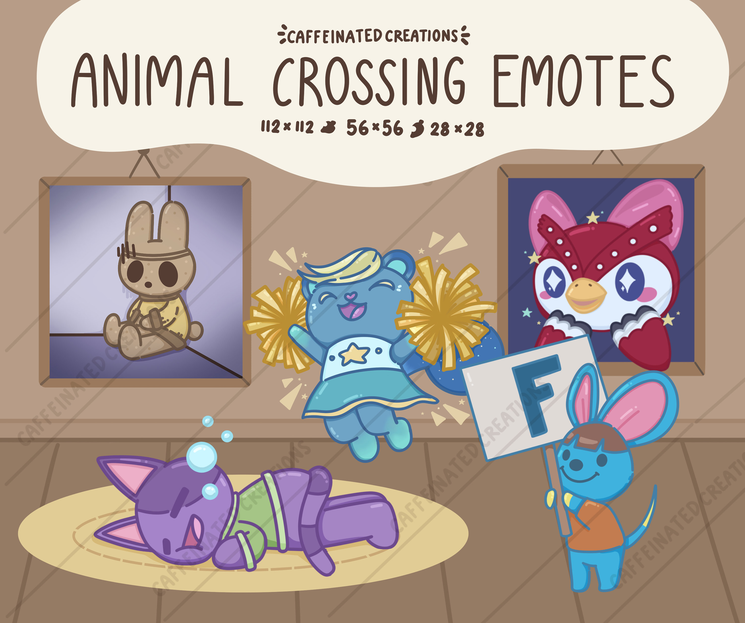 Animal Crossing Emotes 5x Twitch Discord Youtube - Etsy
