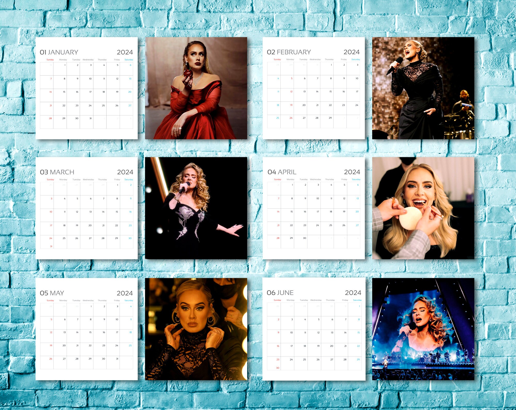 Ade.le Calendar 2024 | Celebrity Calendar | 2024 Wall Calendar sold by ...