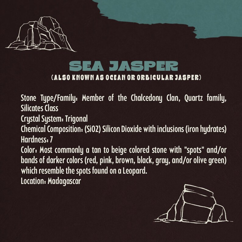 Rough Sea Jasper (ocean or Orbicular Jasper) - Etsy