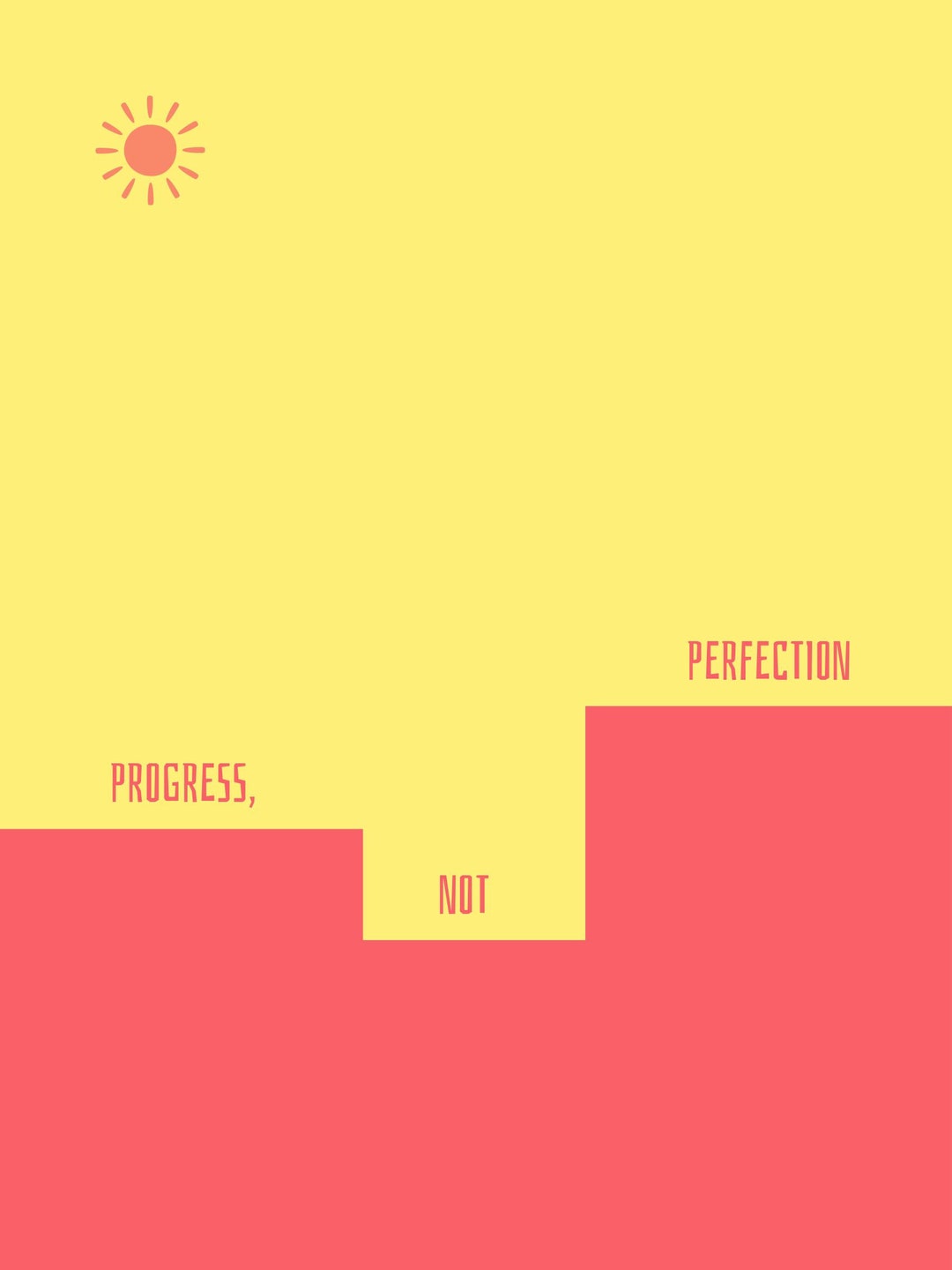 Motivation Poster Digital Printable Progress Not Perfection - Etsy