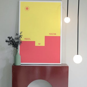 Motivation Poster Digital Printable Progress Not Perfection - Etsy