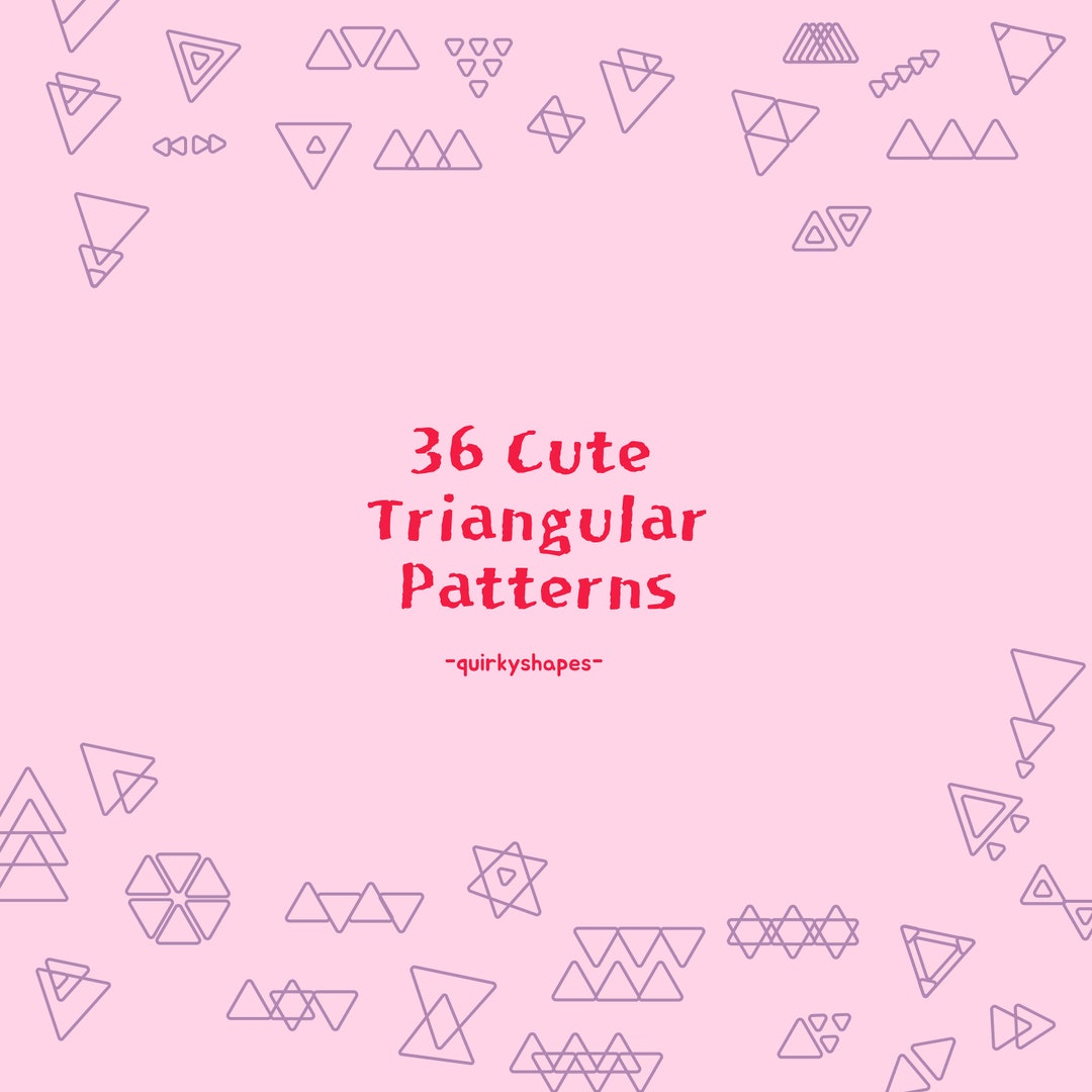 36 Cute Triangular Patterns SVG & PNG Images 36 Patterns - Etsy