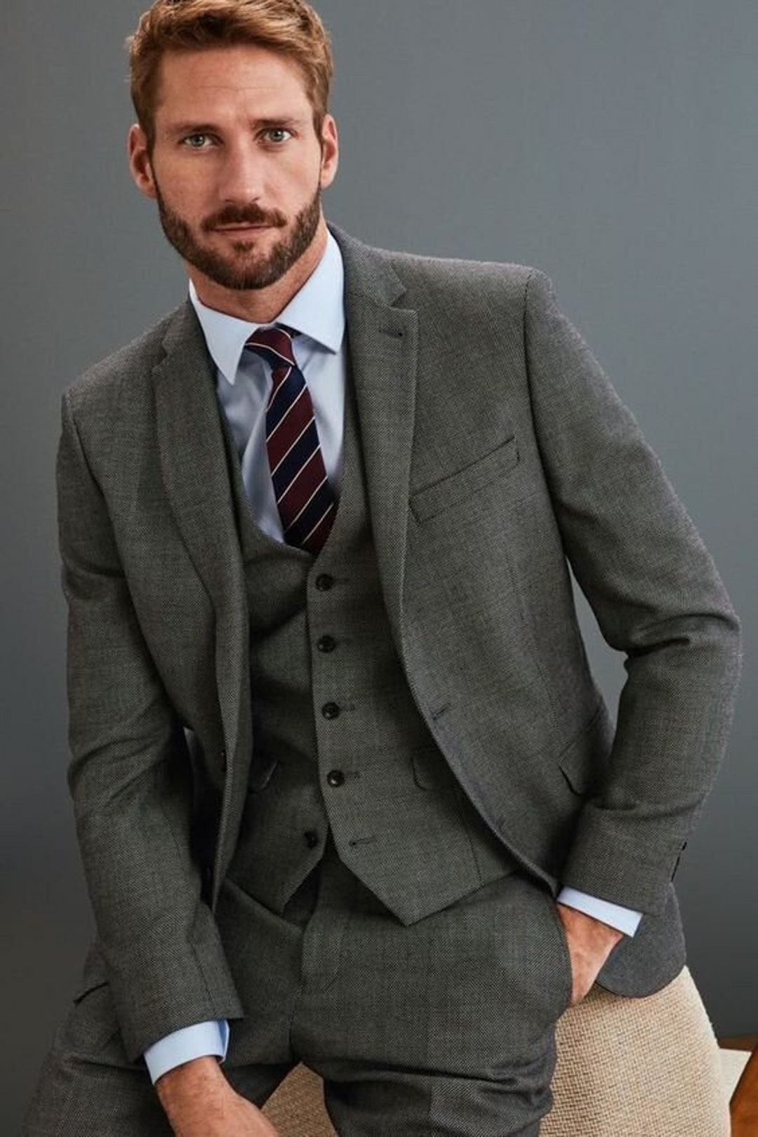 Men's 3-piece Suit Set | Custom Tailored Wedding & Formal Suits | Slim ...