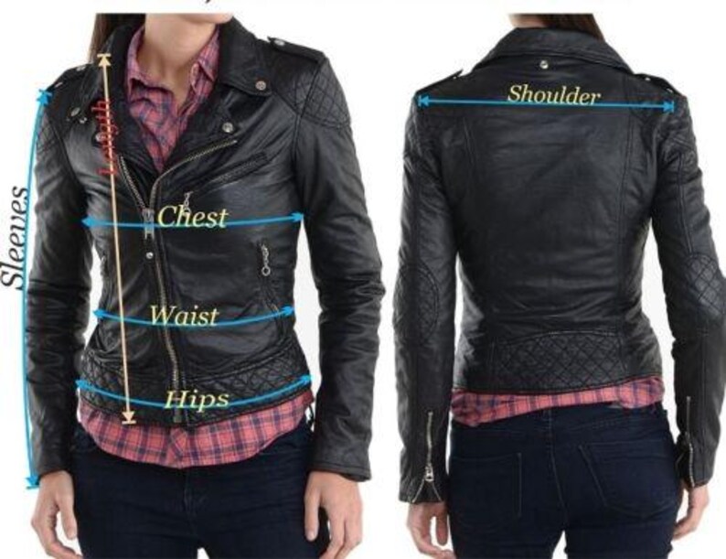 Women Real Leather Motorcycle Jacket, Vintage Brown Distressed Biker ...