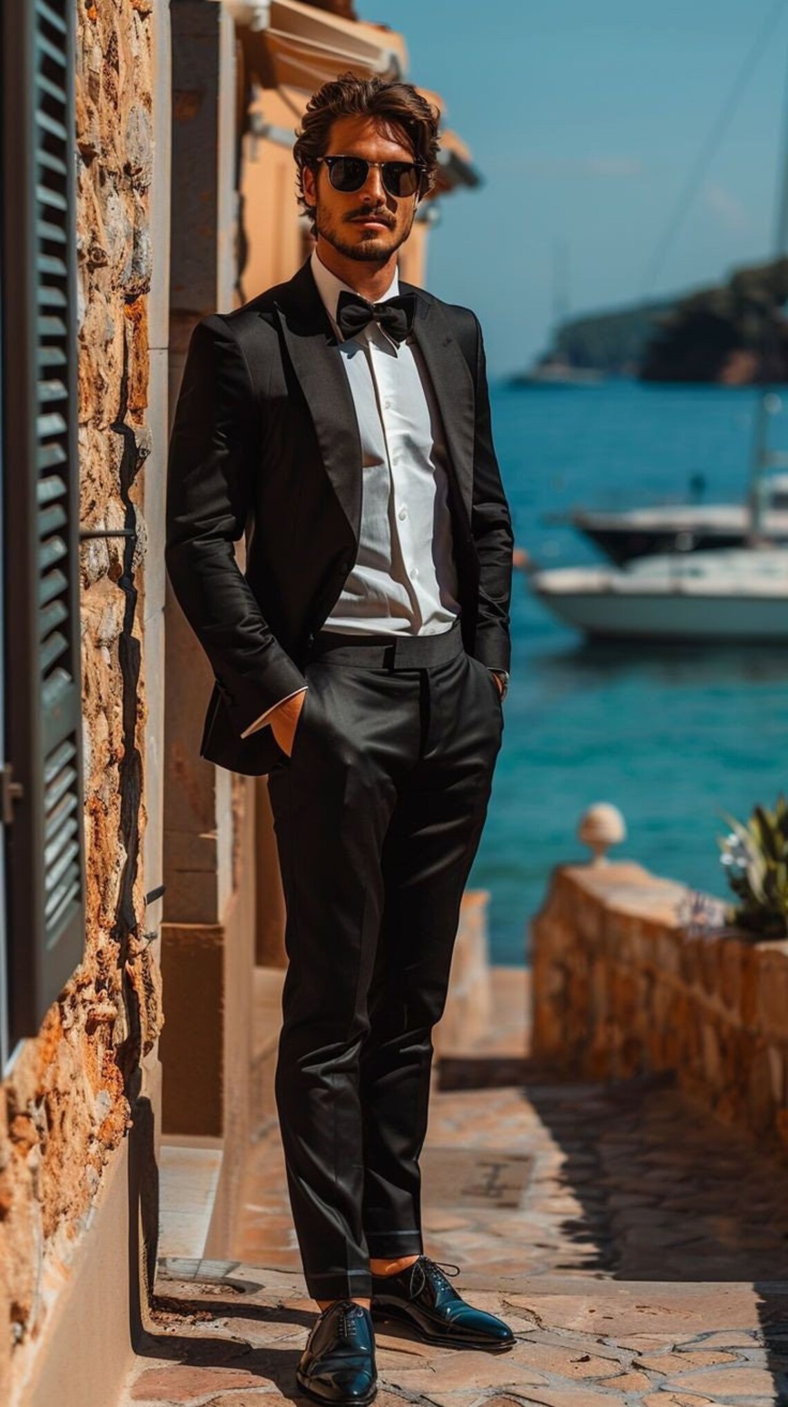 Men's Black Suit Classic Tailored Suit for Weddings, Business & Formal ...