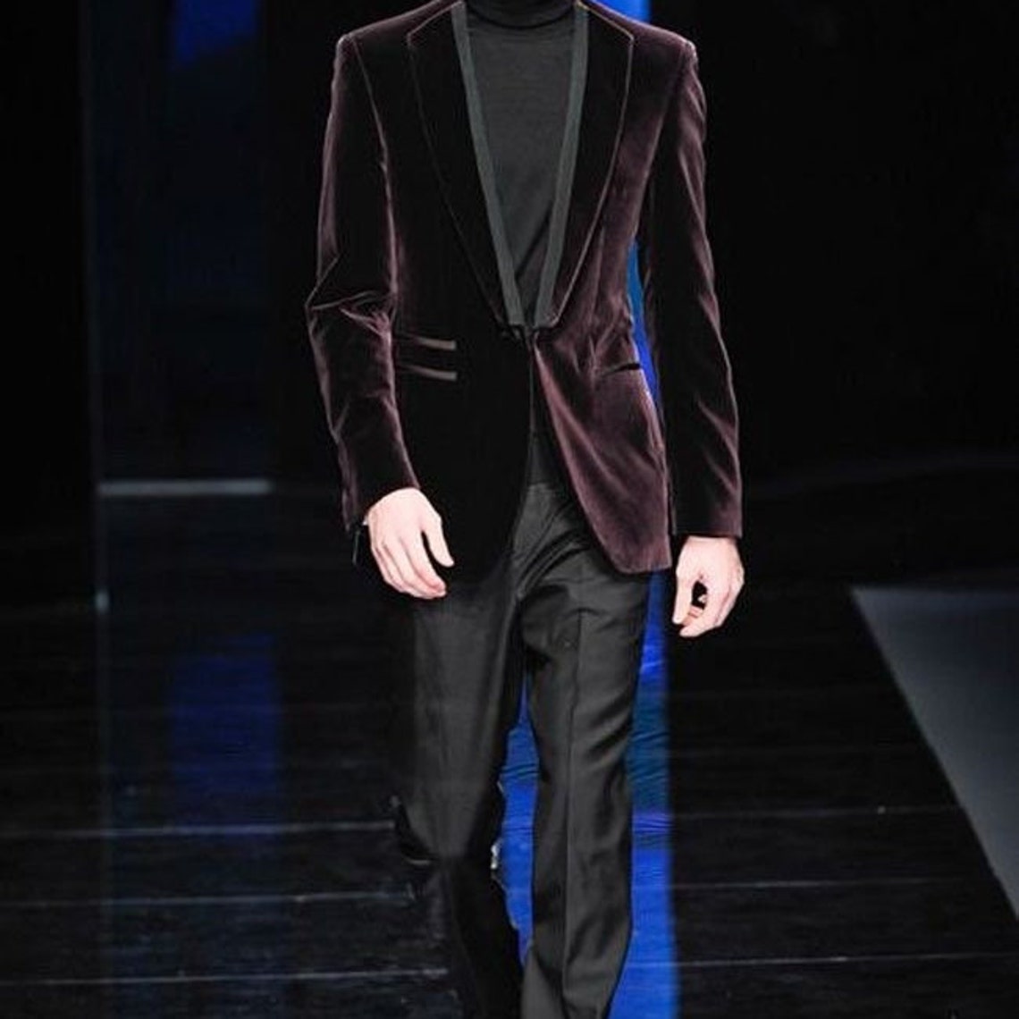 Mens Velvet Blazer Evening Dinner Jacket Party Wear Velvet Tuxedo ...
