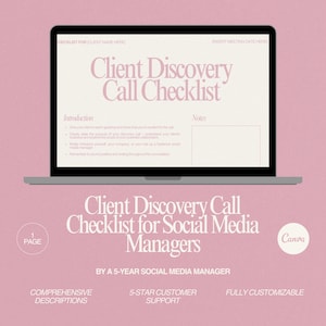 Social Media Client Discovery Call Checklist Guide Discovery Call ...