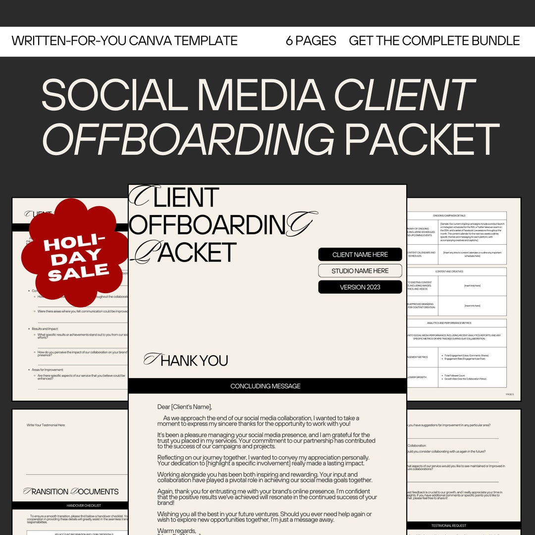 Social Media Client Offboarding Kit Social Media Offboarding Form ...