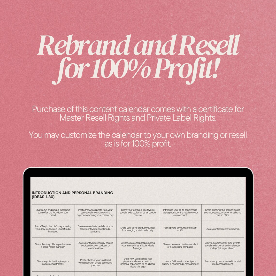 150 Day Content Calendar With Mrr and Plr Social Media Content Calendar ...