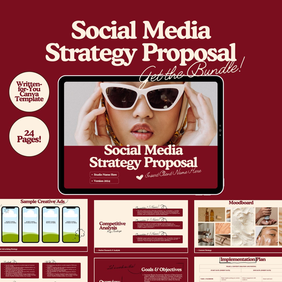 Social Media Strategy Proposal Template Content Strategy Social Media ...