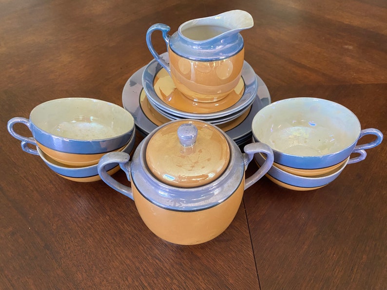 Vintage Lusterware Tea Set From Japan - Etsy