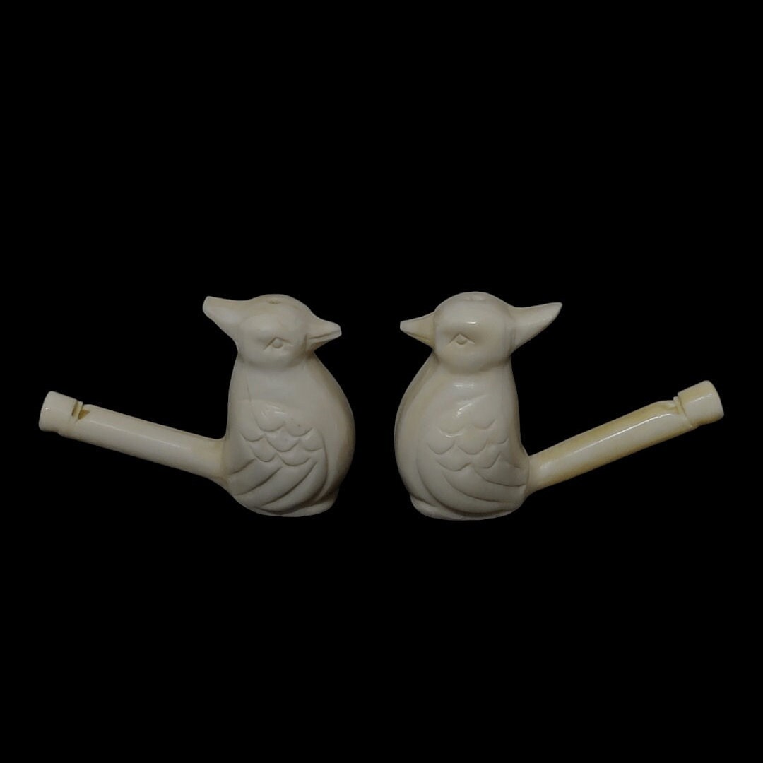 Exquisite Bone Carved Bird Figurine Whistle, Handmade Musical Bird ...