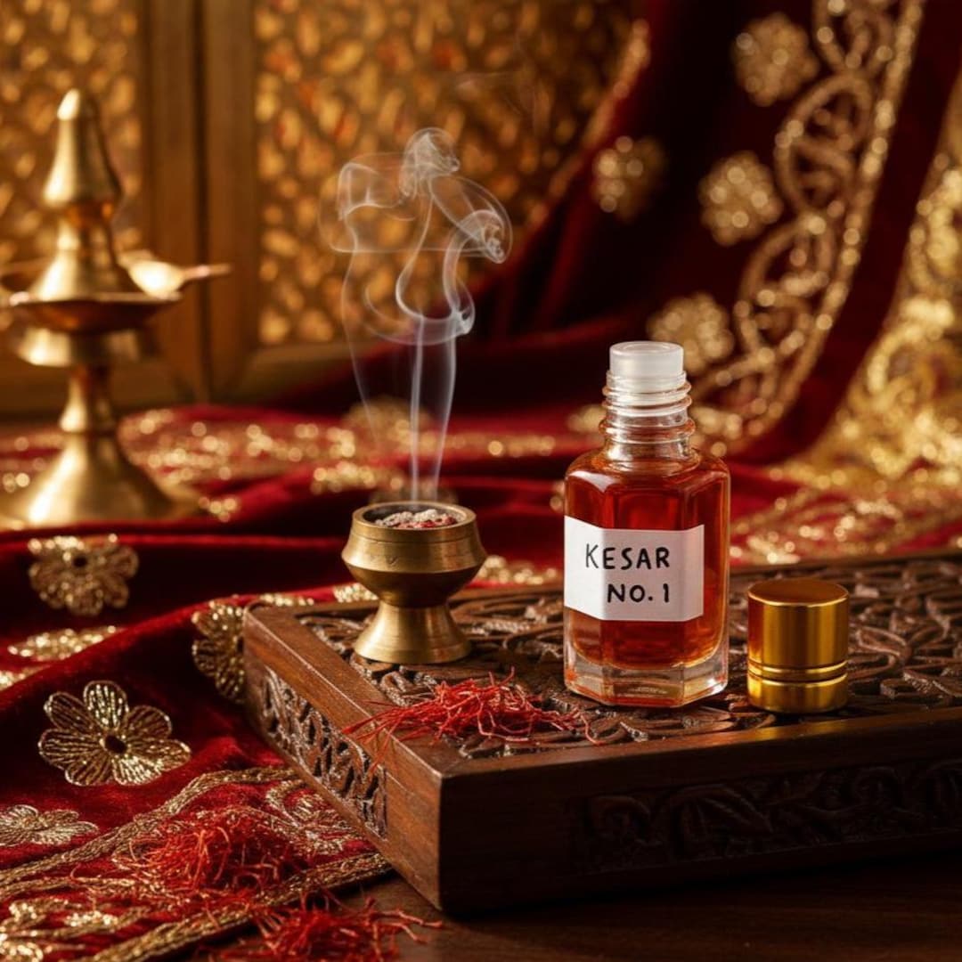Handmade Saffron Attar | Pure Kashmiri Kesar Oil | Warm Spicy Notes ...
