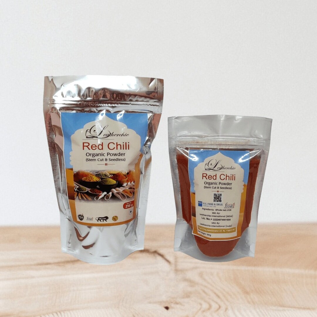 Organic Red Chilli Powder stem Cut & Seedless Laal Mirch Masala Ground ...