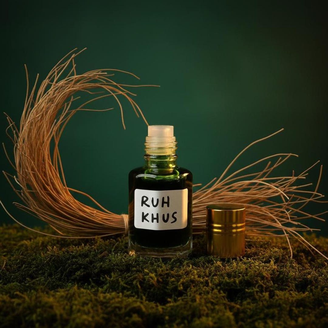 Handmade Ruh Khus Attar | Natural Vetiver Oil | Earthy Notes | Alcohol ...